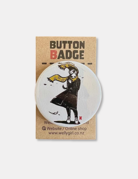 Welly Girl Badge - Yellow Scarf – Shop Wellington